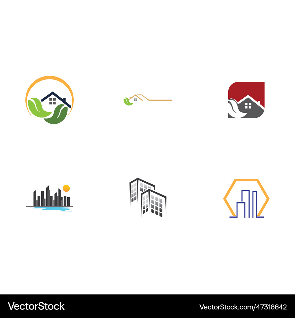 Creative modern abstract real estate logo design Vector Image