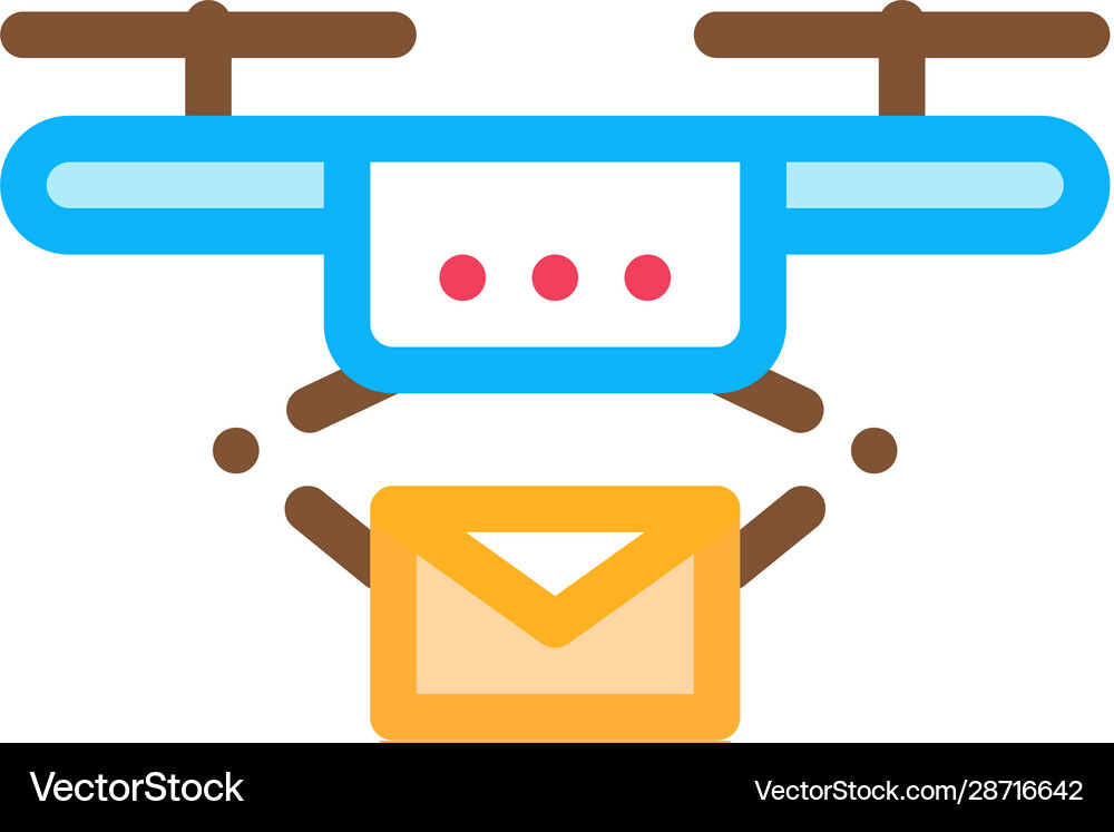 Drone mail delivery postal transportation company Vector Image
