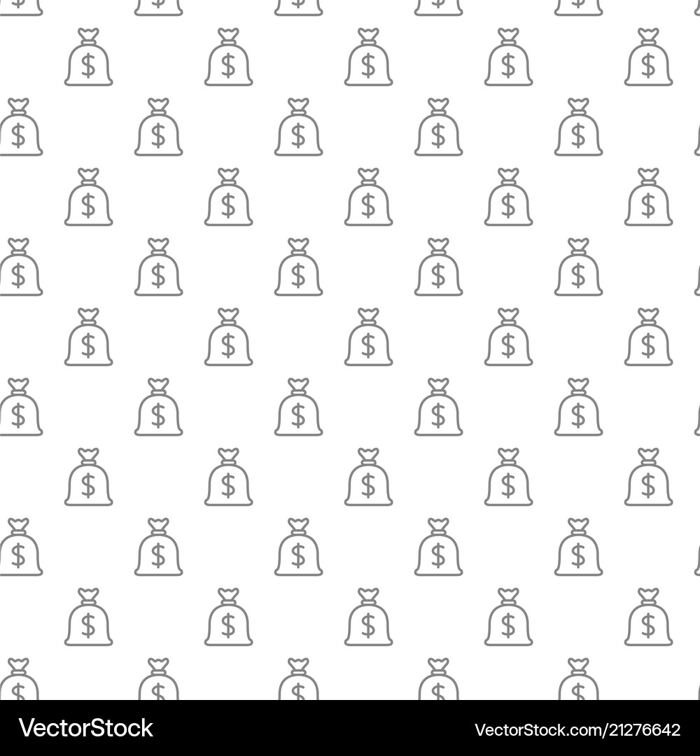 Money Bag Seamless Pattern Royalty Free Vector Image