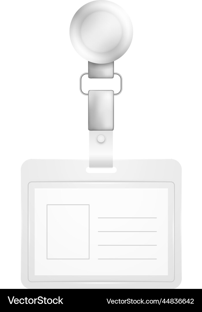 Name tag mockup blank realistic id badge Vector Image