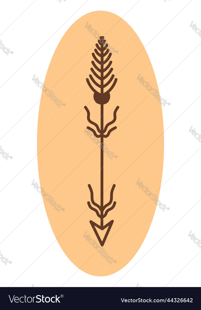 Tiny sharp arrow on a white background Royalty Free Vector