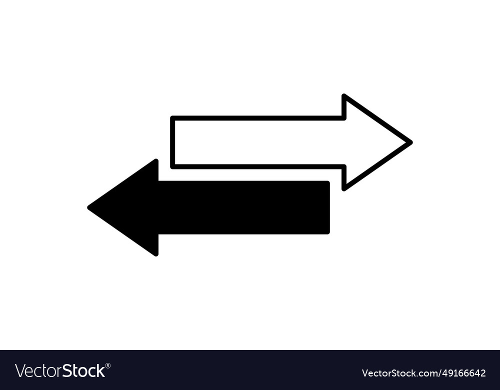 Transfer arrow icon double reverse symbol data Vector Image