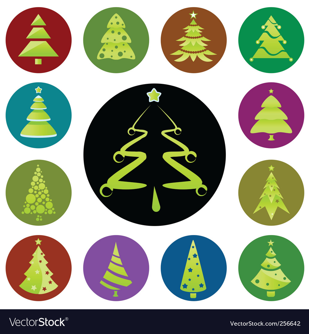 Tree symbols Royalty Free Vector Image - VectorStock