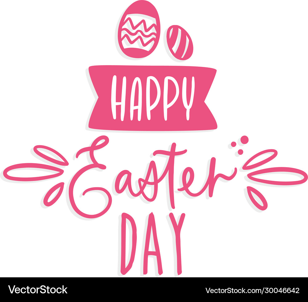 Typography happy easter Royalty Free Vector Image