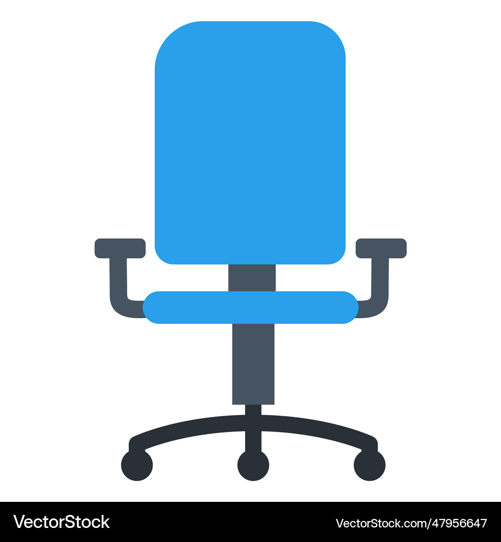 Blue office chair clipart Royalty Free Vector Image