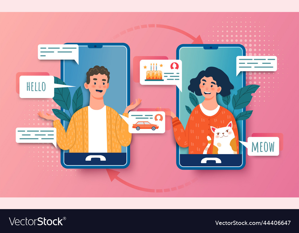 Communication on internet Royalty Free Vector Image