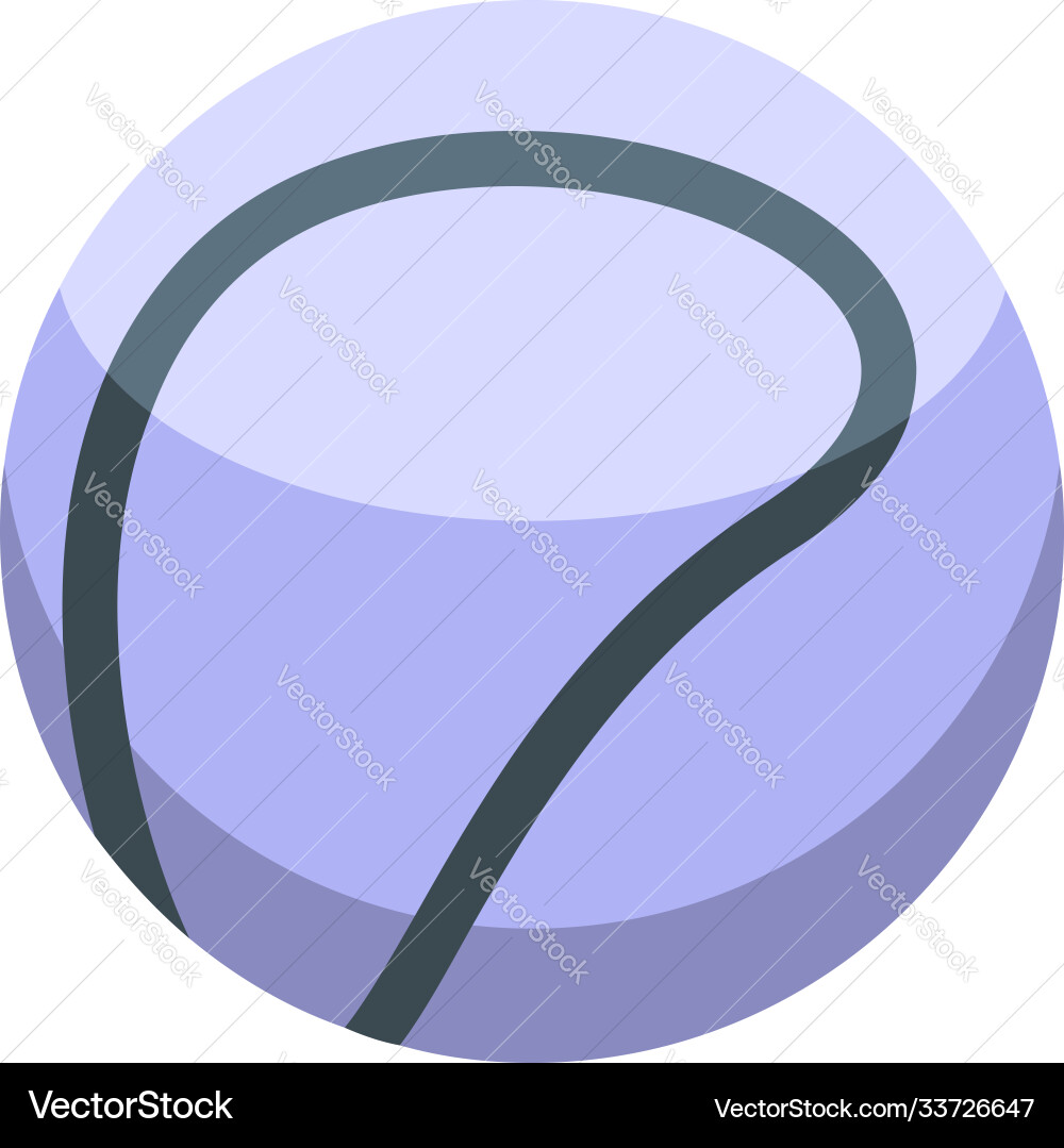 Hurling white ball icon isometric style Royalty Free Vector