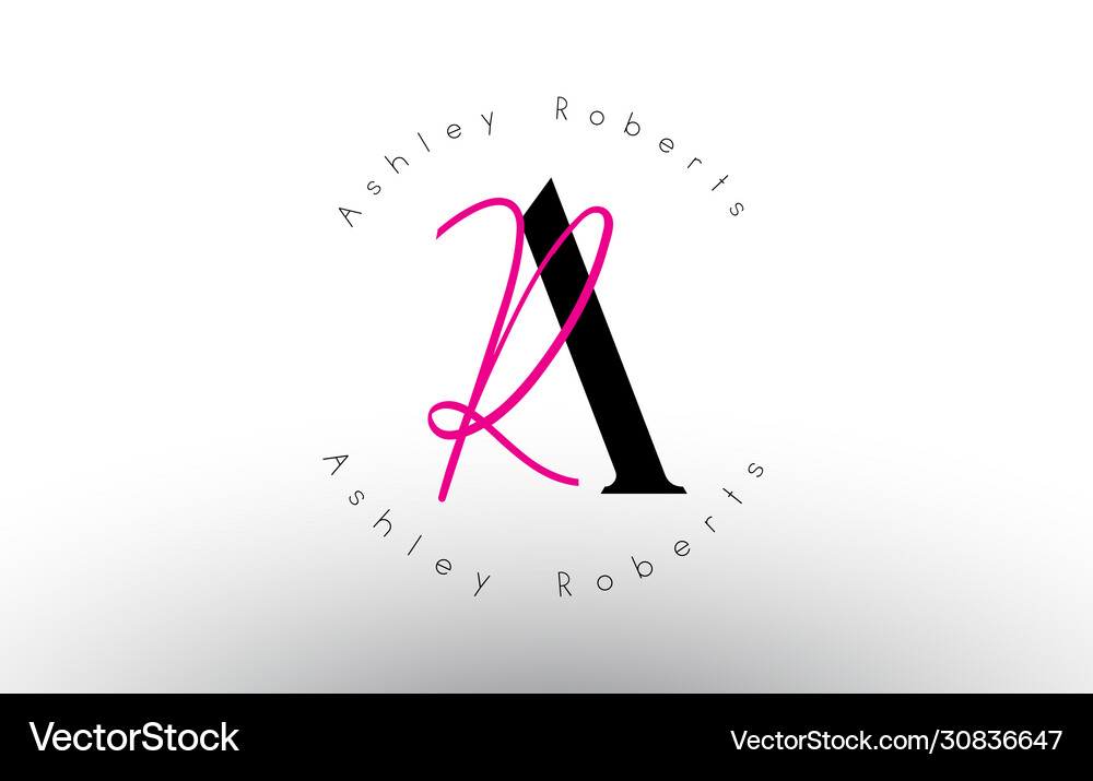 Letter ar signature minimalistic monogram logo Vector Image
