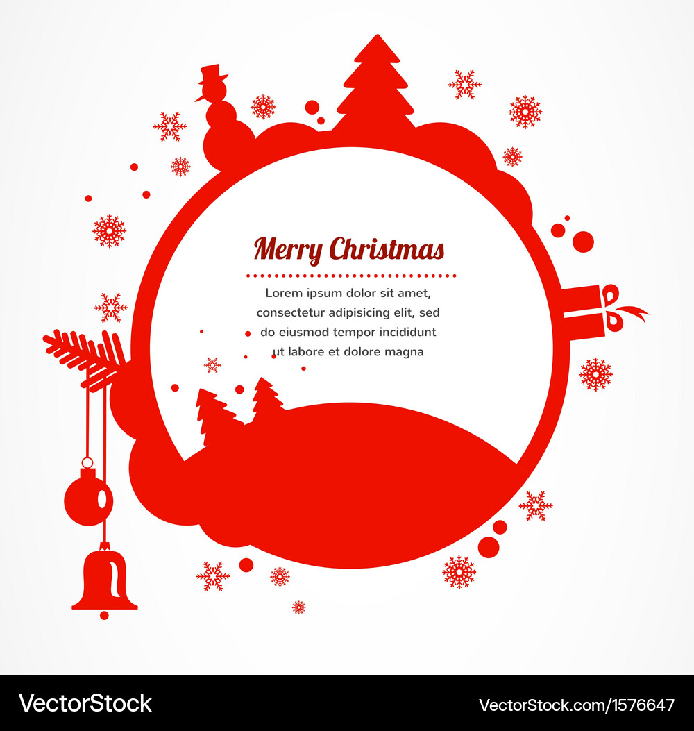 Merry christmas greeting card Royalty Free Vector Image