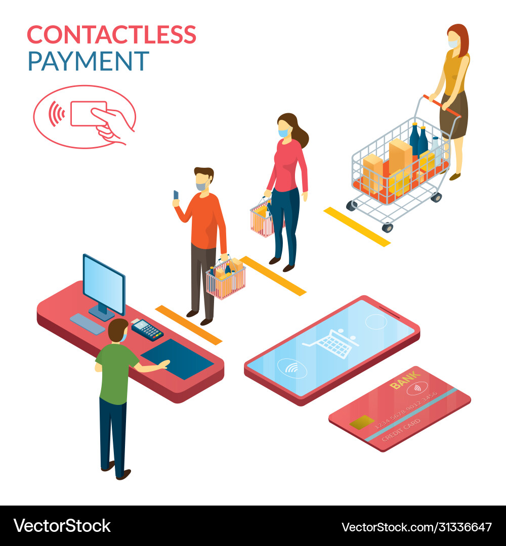 New normal people in social distancing Royalty Free Vector