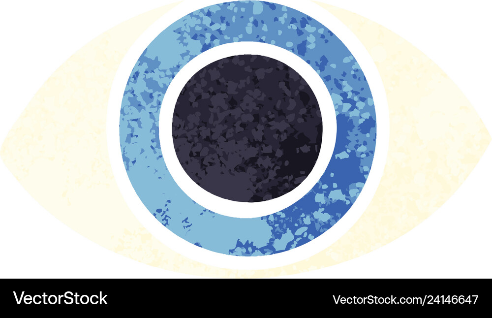 Retro style cartoon eye Royalty Free Vector Image