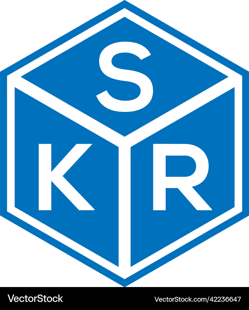 Skr letter logo design on black background – Royalty-Free Vector ...
