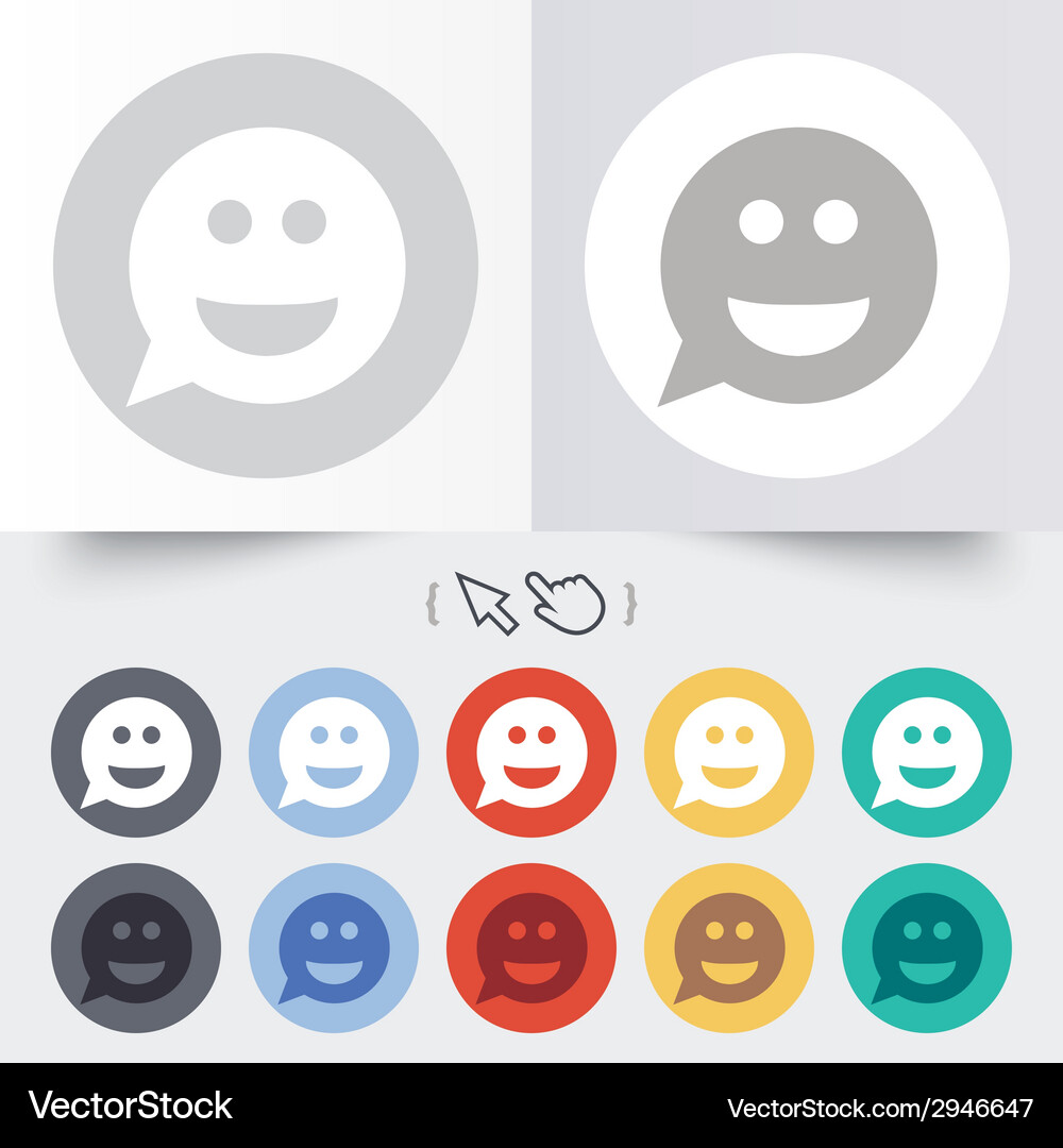 Smile face sign icon smiley symbol Royalty Free Vector Image