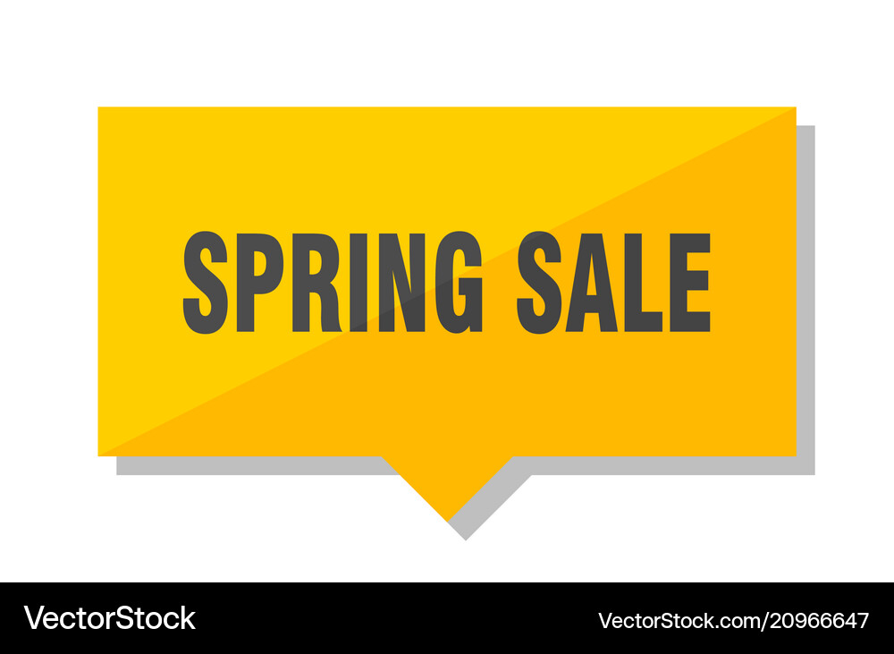 Spring sale price tag Royalty Free Vector Image
