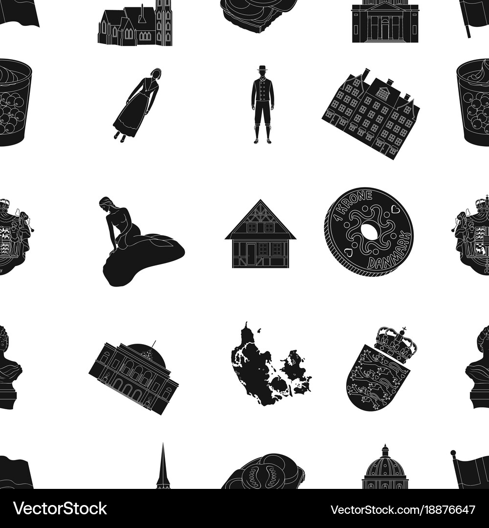 Symbol denmark buildings and other web icon Vector Image