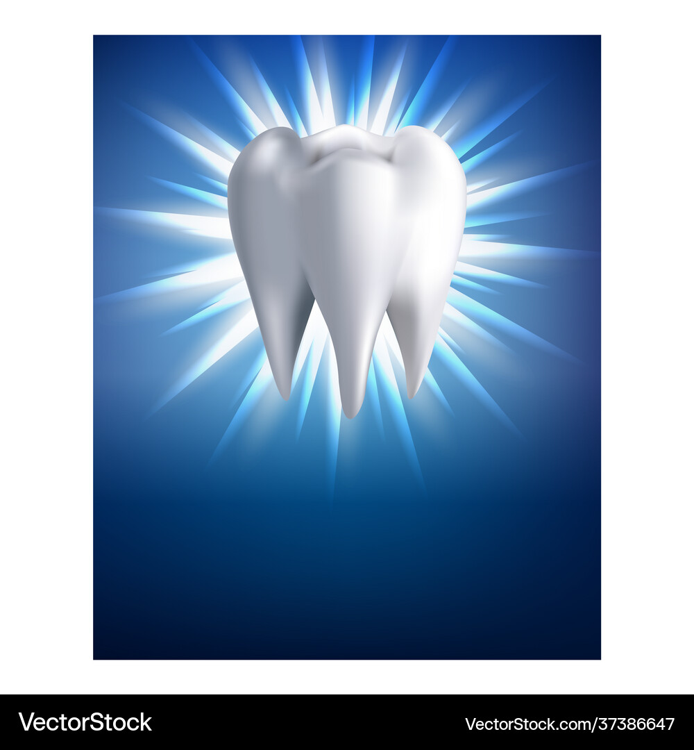 Teeth whitening procedure promotion poster Vector Image