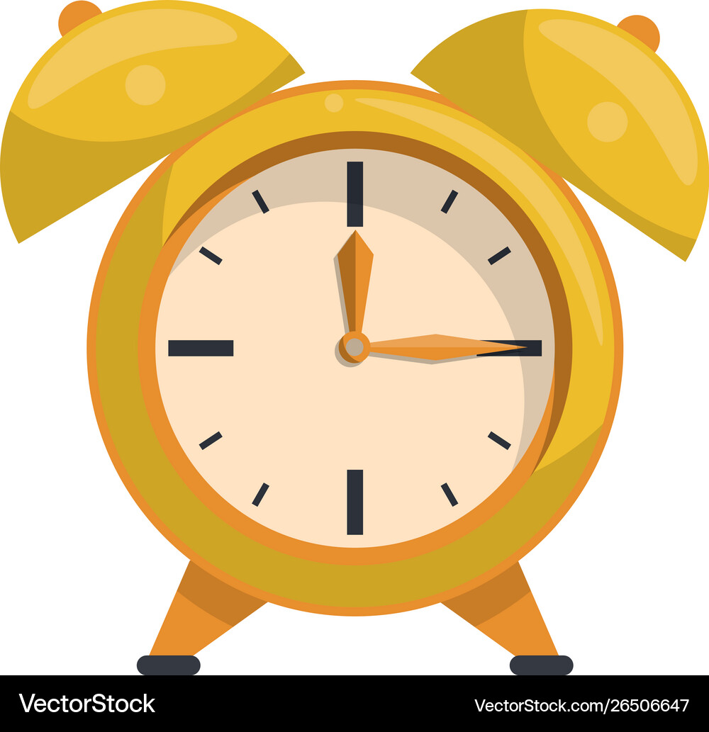 Time clock watch alarm cartoon Royalty Free Vector Image