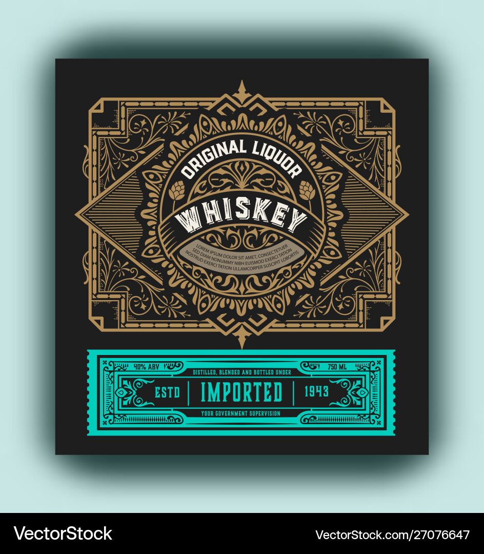 Vintage western label retro Royalty Free Vector Image