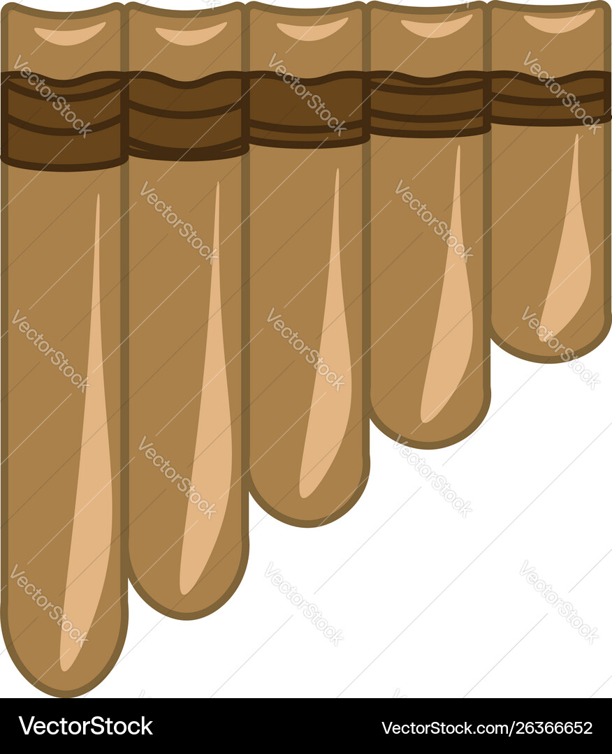 A pans flute or color Royalty Free Vector Image