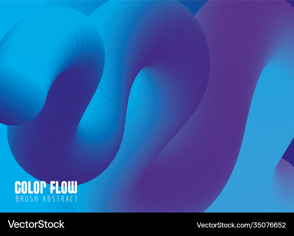 Blue color flow poster in background Royalty Free Vector