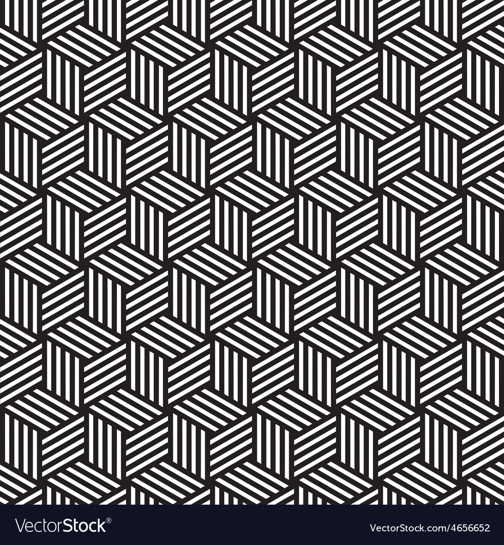 Bold cube pattern background black white Vector Image