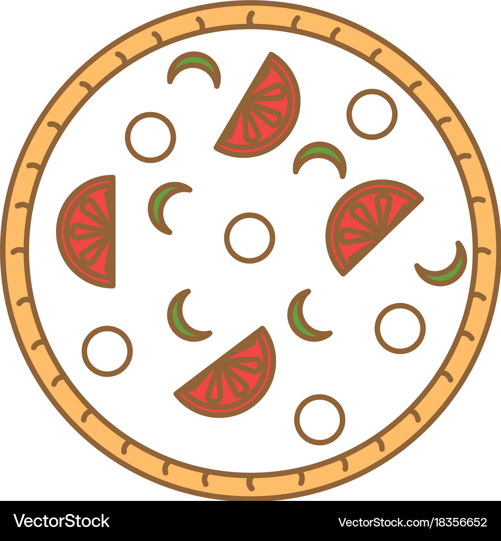 Delicious italian pizza icon Royalty Free Vector Image