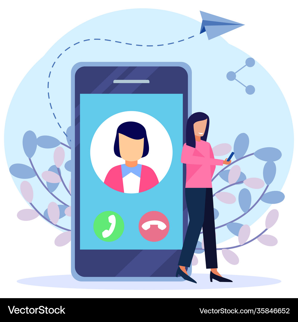 Graphic cartoon character contact us Royalty Free Vector