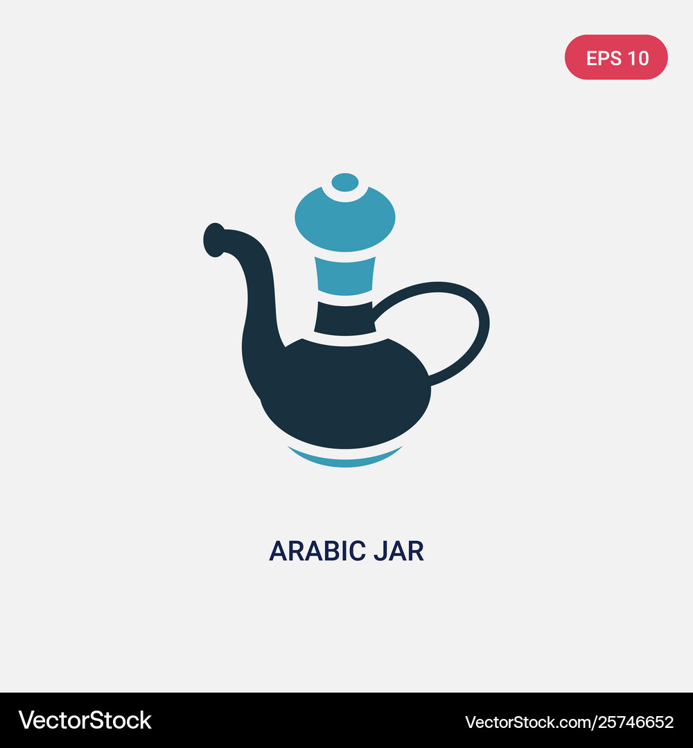Two color arabic jar icon from other concept Vector Image