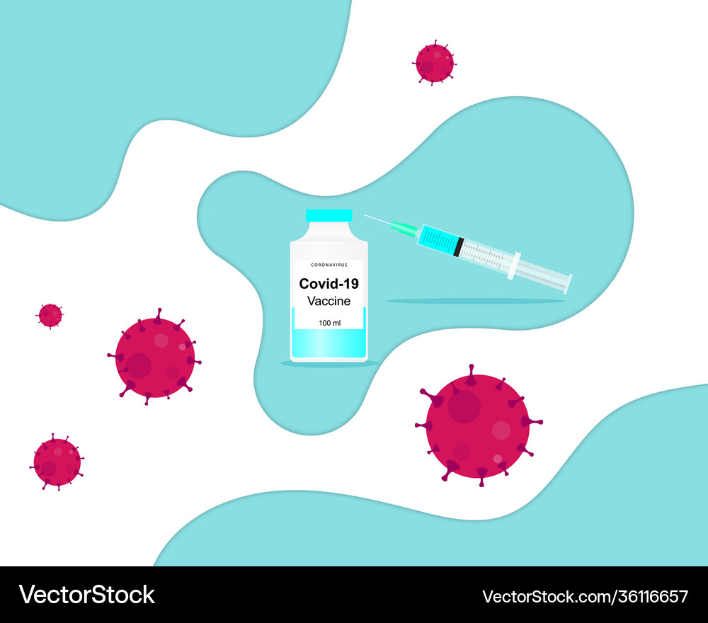Abstract covid-19 vaccine Royalty Free Vector Image