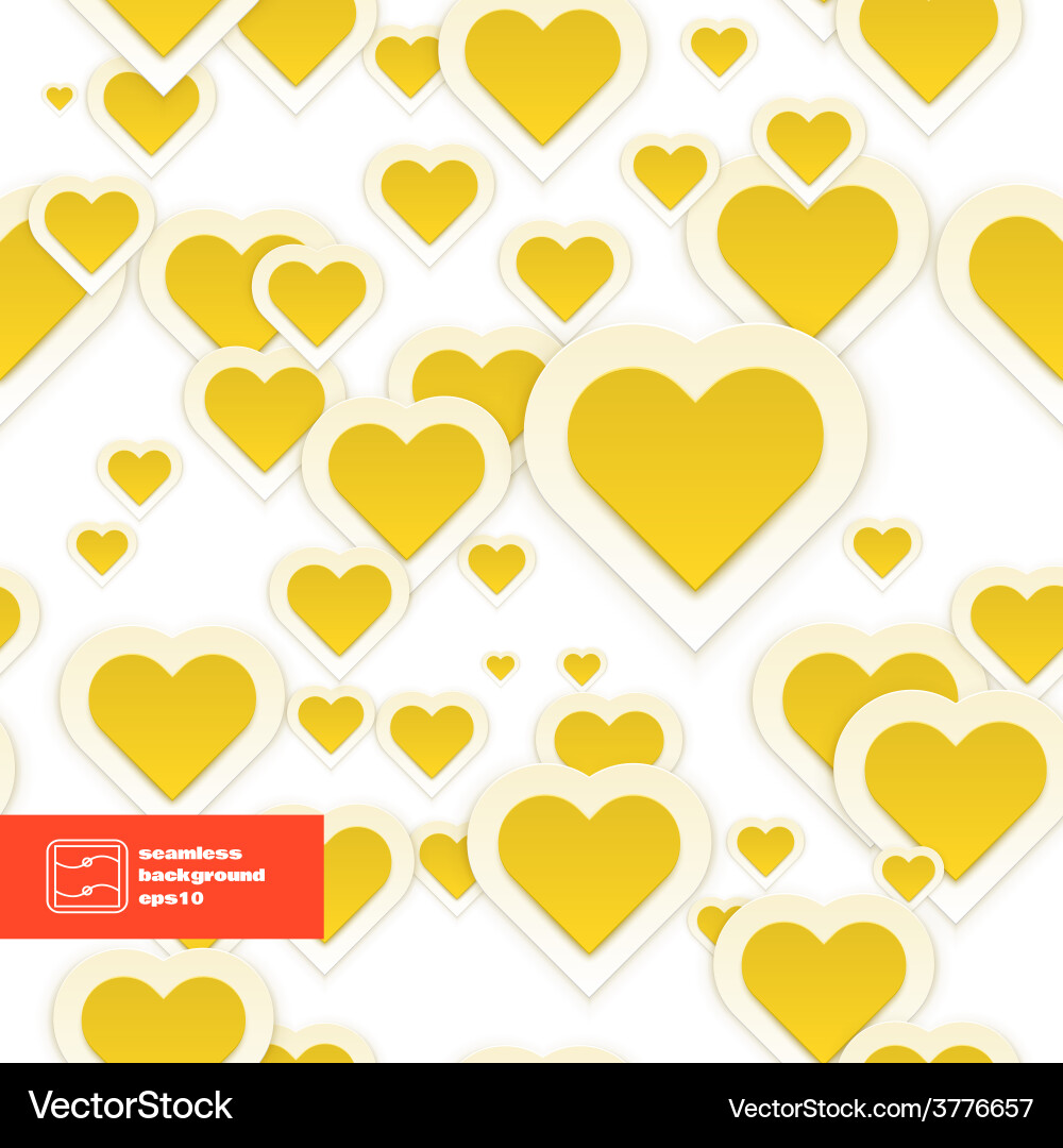 Abstract paper hearts seamless pattern Royalty Free Vector