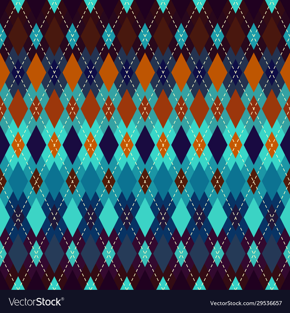 Argyle seamless pattern background Royalty Free Vector Image