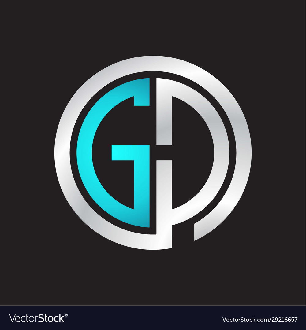 Gd initial logo linked circle monogram Royalty Free Vector