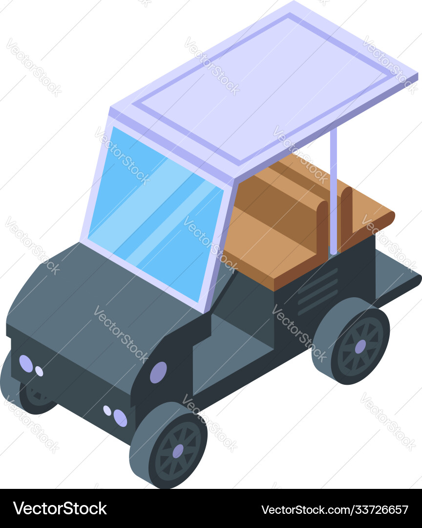 Golf buggy icon isometric style Royalty Free Vector Image
