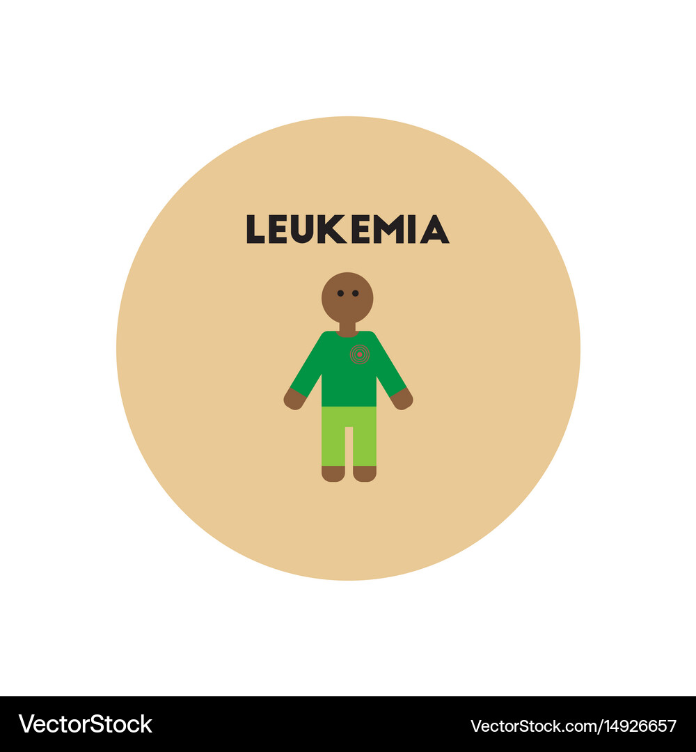 Icon on circle various symptoms of leukem Vector Image