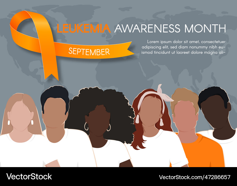 Leukemia awareness month horizontal banner Vector Image