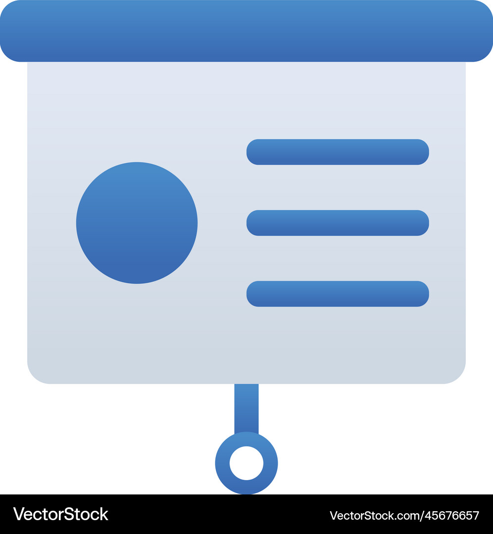 Presentation business management icon with blue Vector Image