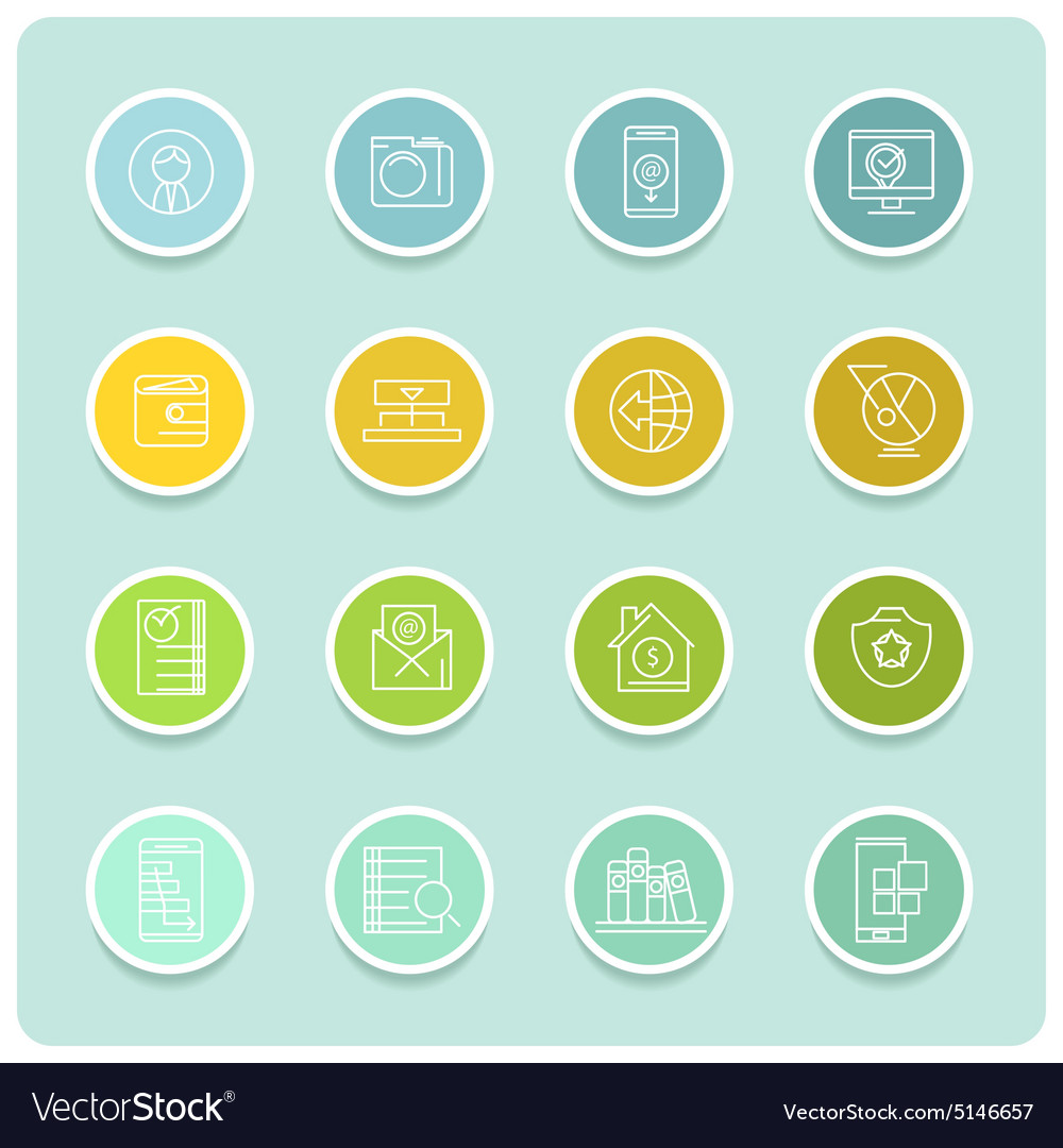 Set of thin line icons for your design Royalty Free Vector