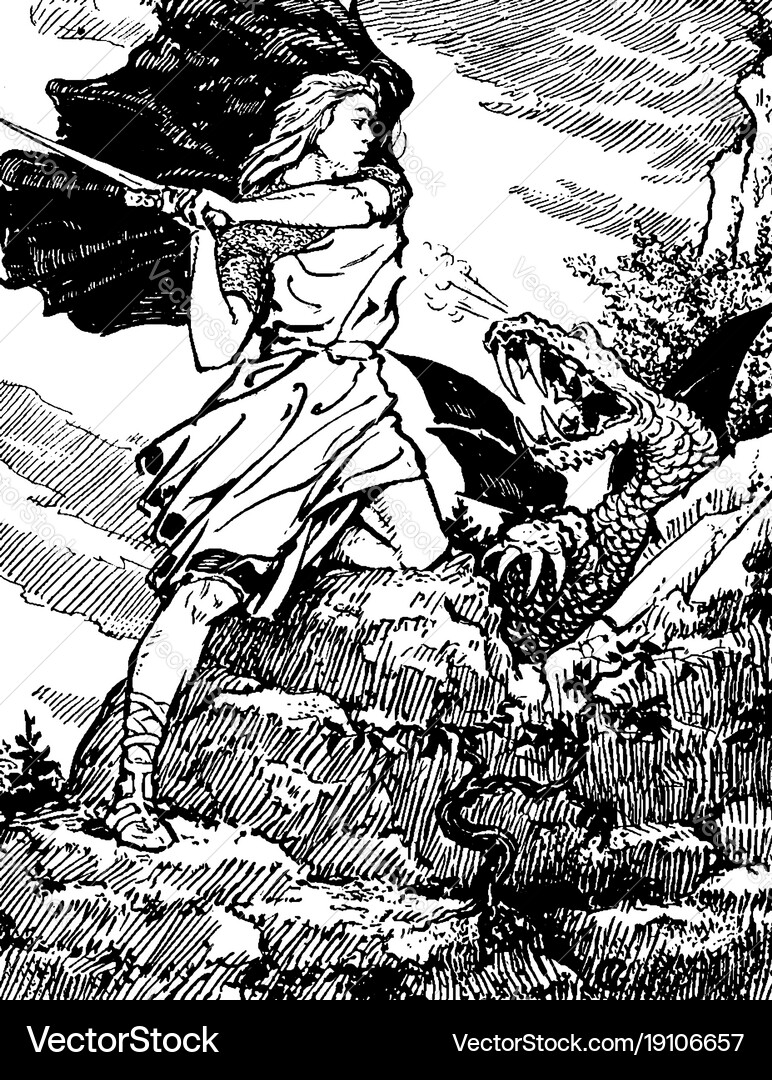 Siegfried vintage Royalty Free Vector Image - VectorStock