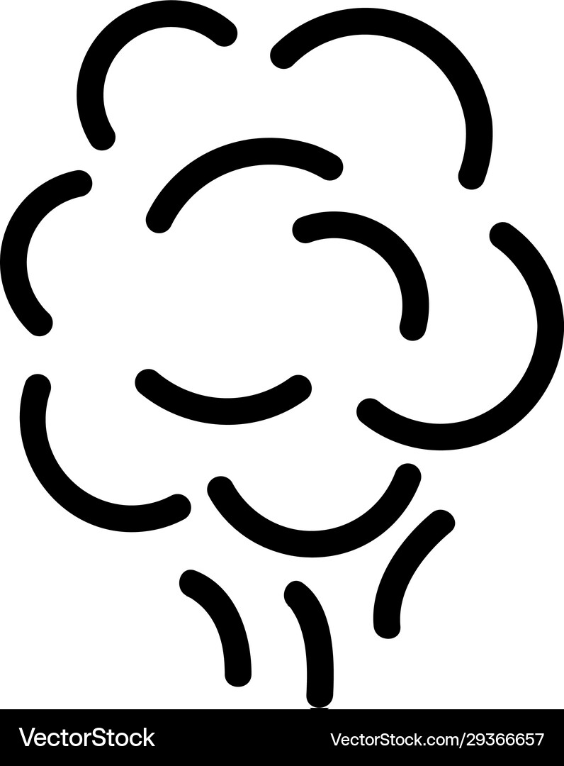 Smell icon isolated contour Royalty Free Vector Image