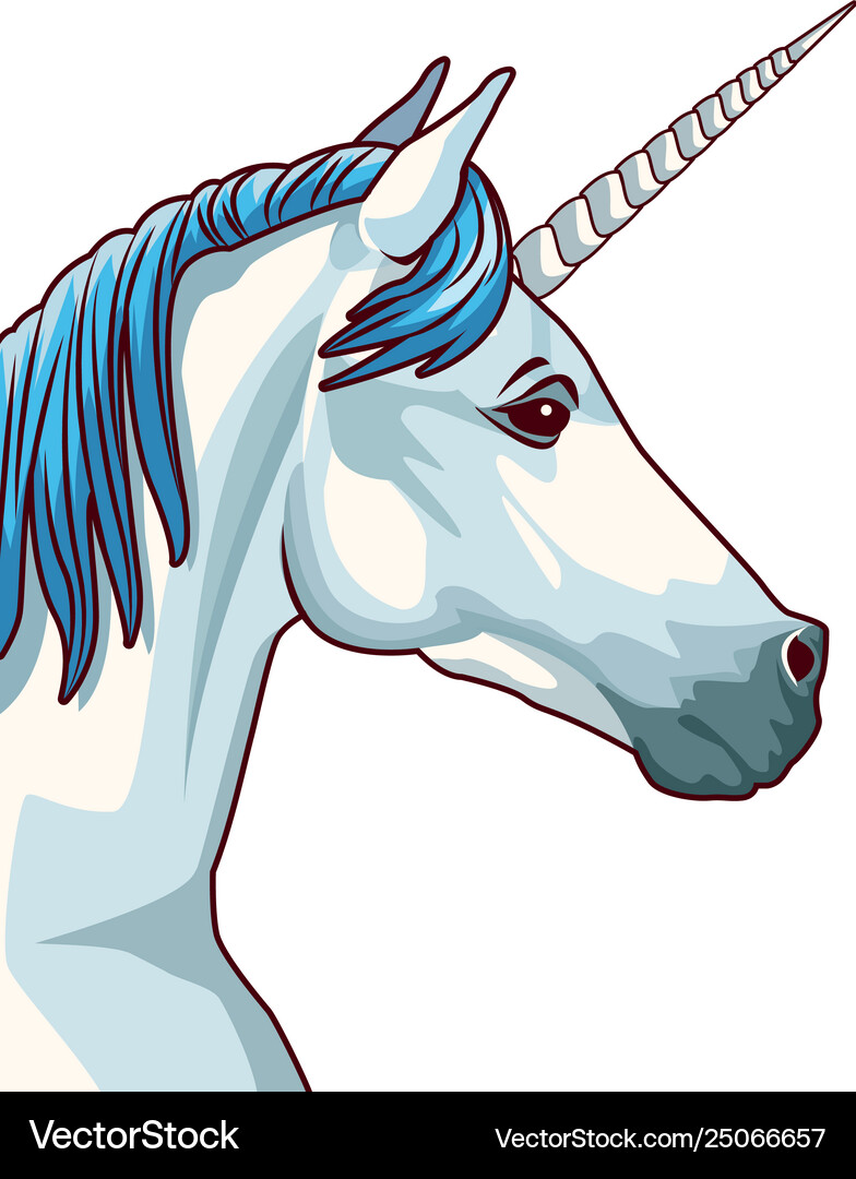 Unicorn icon isolated Royalty Free Vector Image