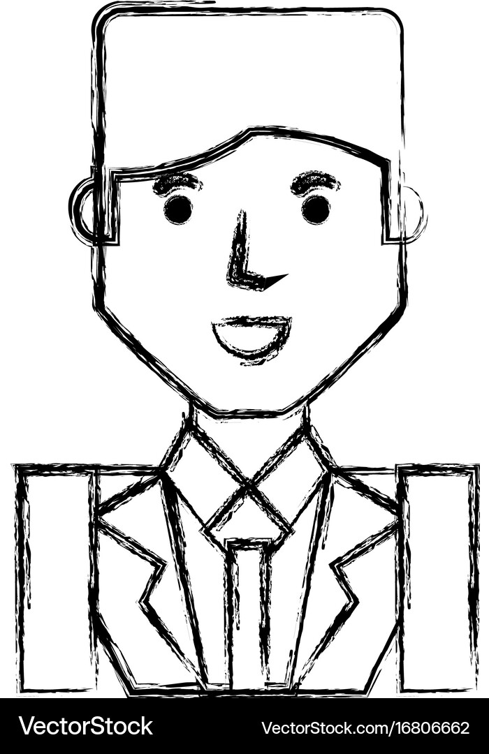 Businessman profile cartoon Royalty Free Vector Image