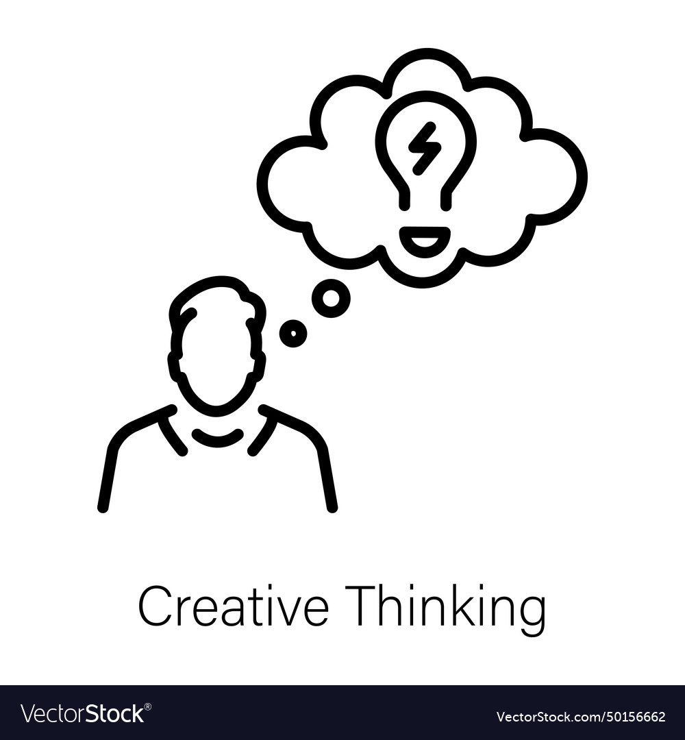 Creative thinking Royalty Free Vector Image - VectorStock