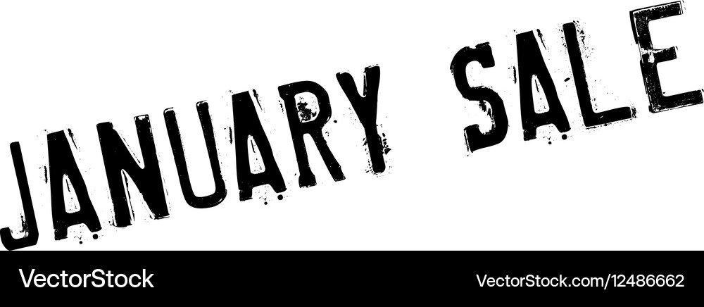 January sale rubber stamp Royalty Free Vector Image