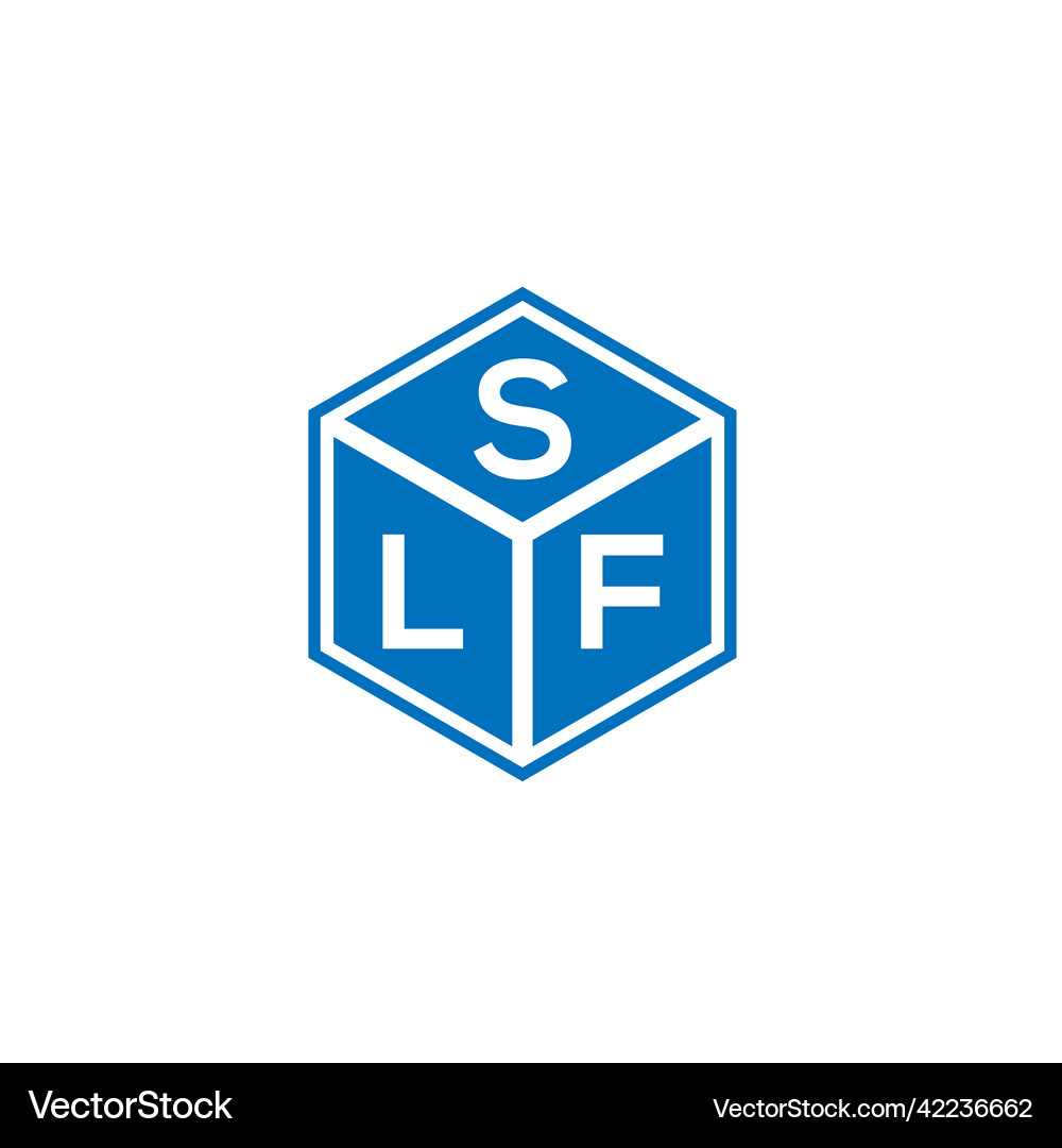 Slf letter logo design on black background Vector Image