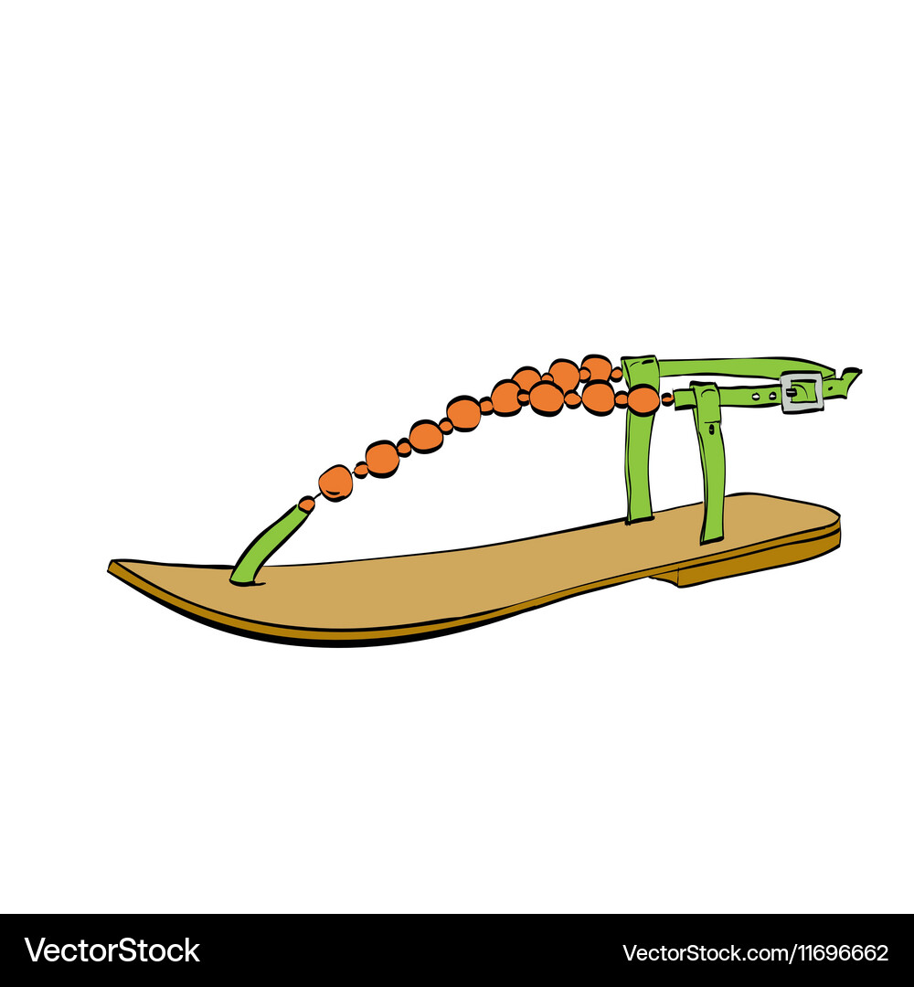 Summer beach womens sandals Royalty Free Vector Image