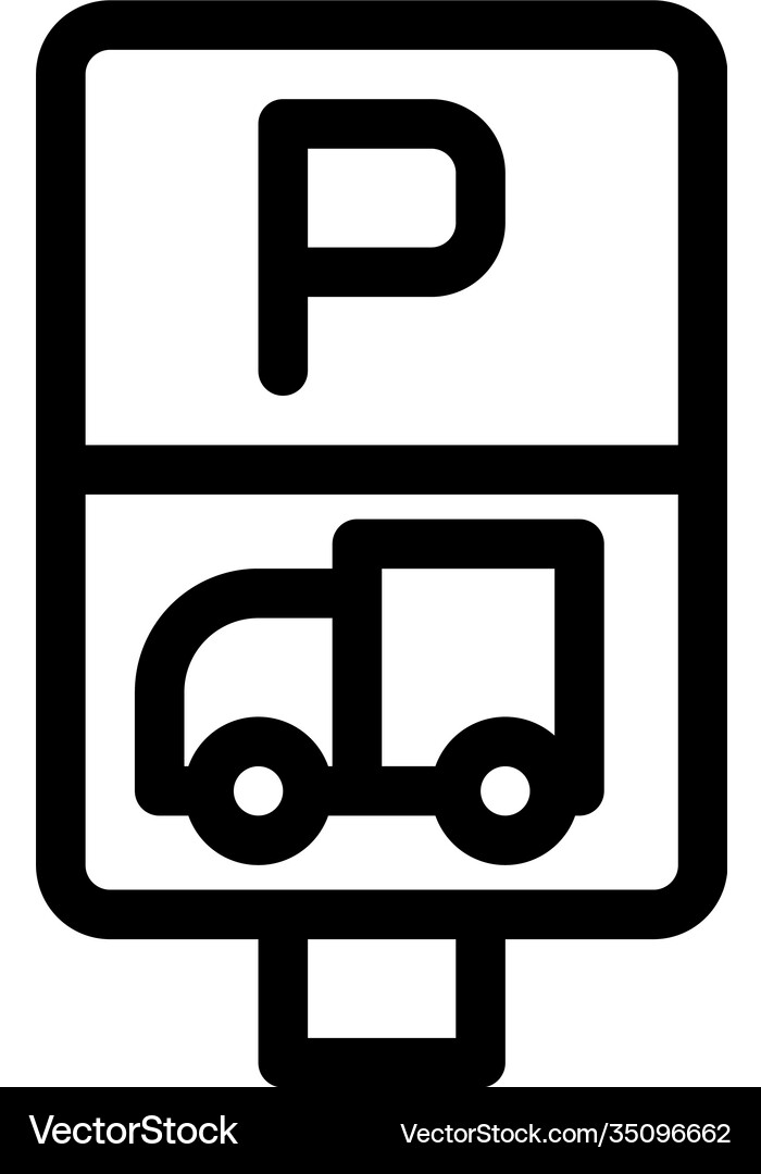 Transportation icon black and white Royalty Free Vector