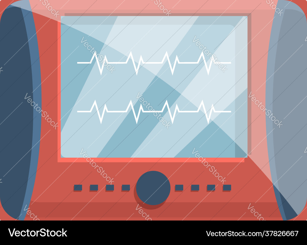 Defibrillator icon cartoon style Royalty Free Vector Image