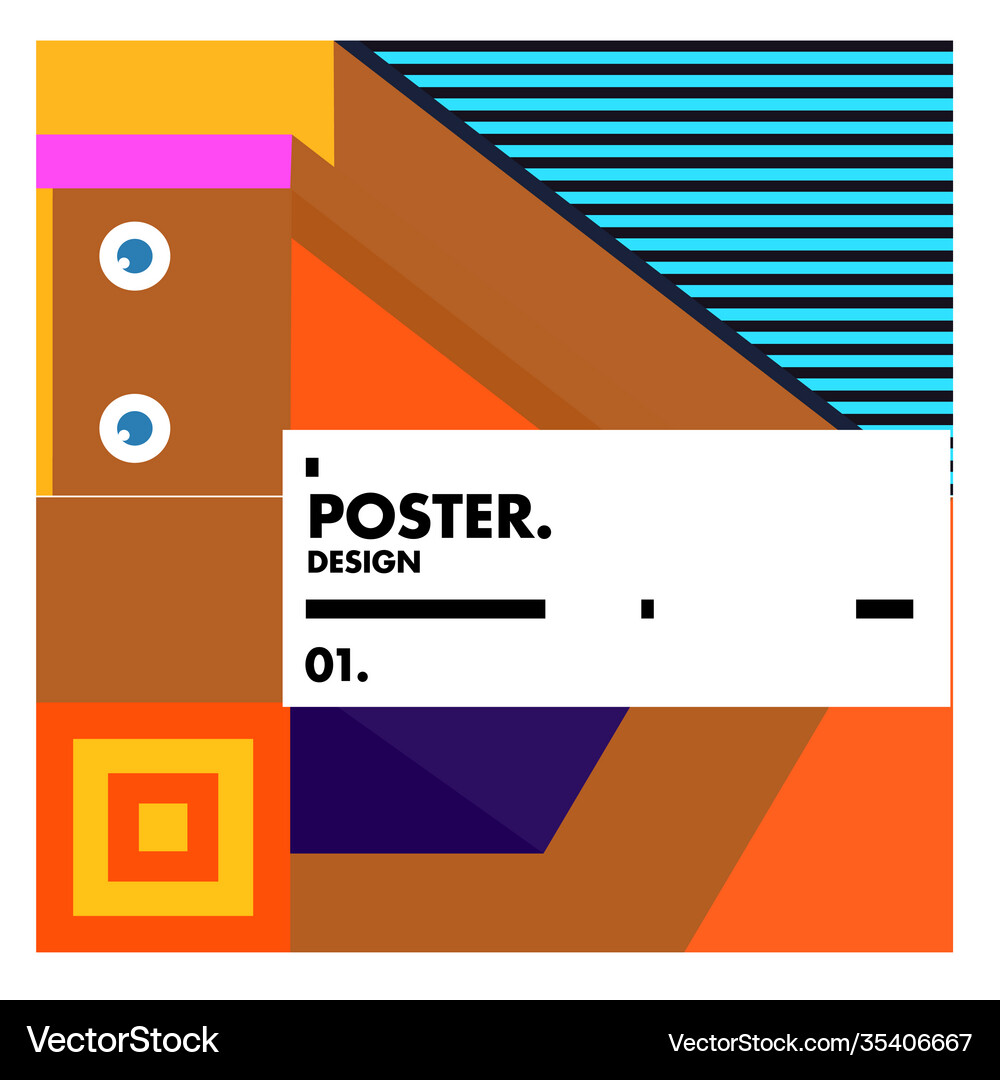 Geometric colorful pattern for poster and banner Vector Image