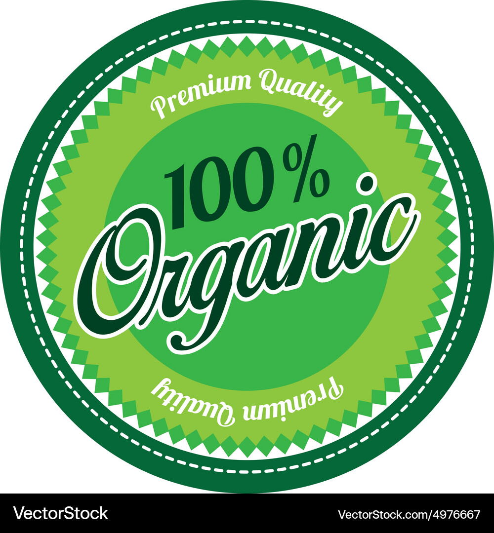 Isolated label with text for organic products Vector Image
