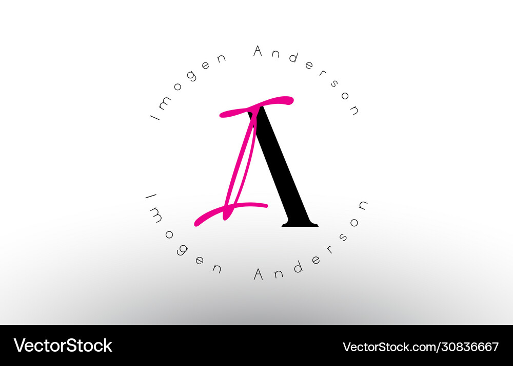 Letter ai signature minimalistic monogram logo Vector Image